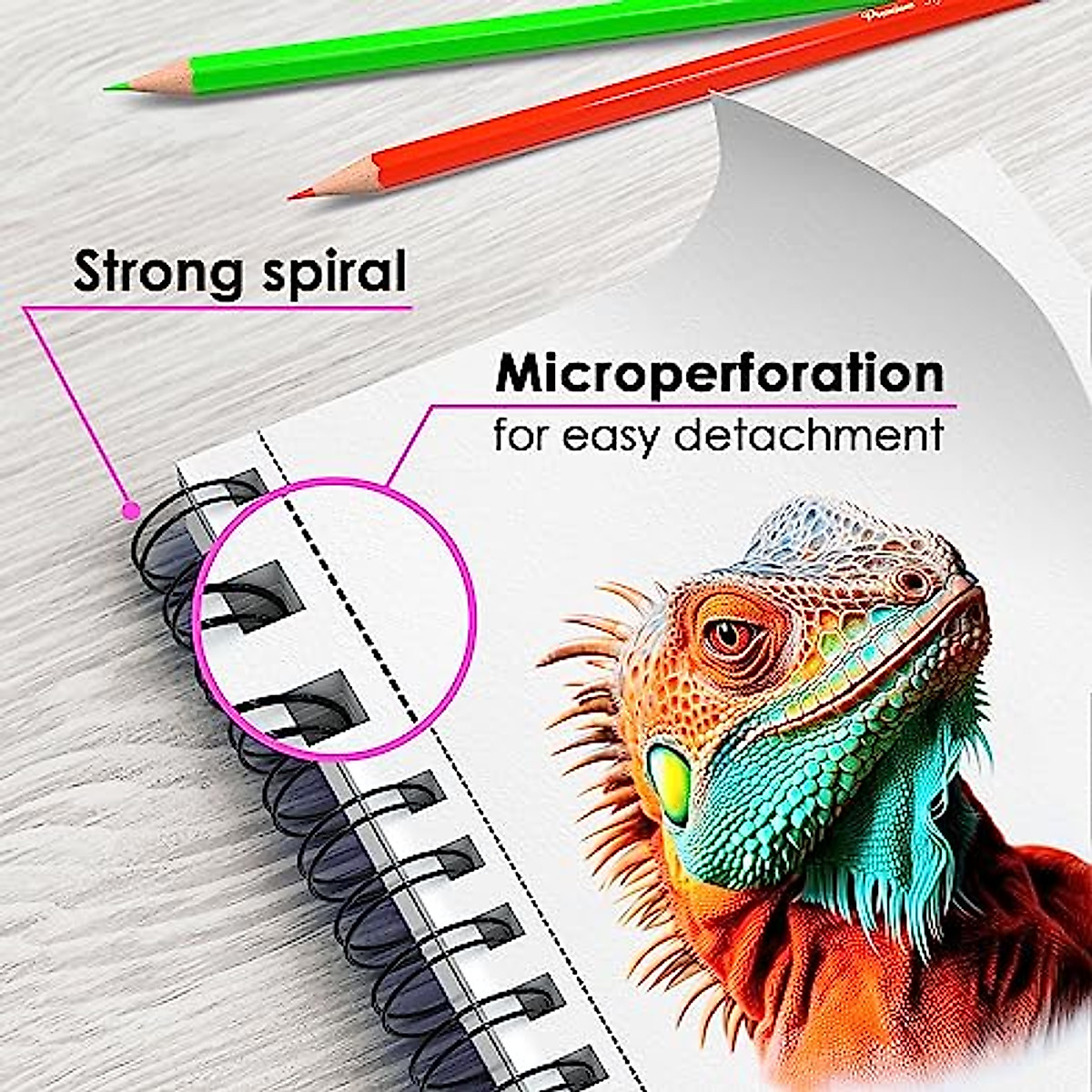 ARTISTO 5.5X8.5” Premium Sketch Book Set, Pack of 2 (200 Sheets), 68lb (100g/m2), Spiral Bound, Acid-Free Drawing Paper, Perfect for Most Dry Media