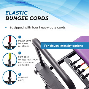 AeroPilates Reformer Plus 379 - Pilates Reformer Workout Machine for Home Gym - Cardio Fitness Rebounder - Up to 300 lbs Weight Capacity