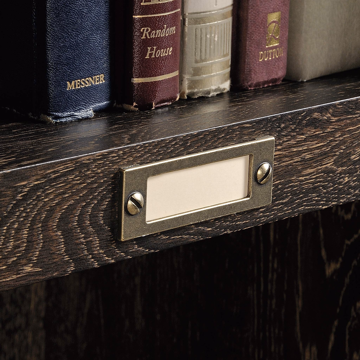 Sauder Barrister Lane Tall Bookcase, Iron Oak finish