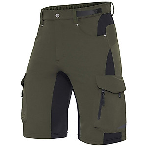 XKTTAC Men's Outdoor Quick Dry Lightweight Stretch Cargo Shorts for Hiking, Tactical, Casual, Fishing, Camping, Travel with 6 Pockets (Army Green, XX-Large)