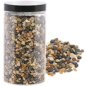 River Pebbles Mixed Color Stones Decorative Gravel Succulent Cactus Bonsai Rocks Planter Great Fairy Garden Accessories for Aquariums, Landscaping, Vase Fillers, Tillandsia, Terrarium Plants 2.2lb