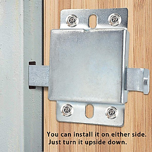 SINCERITYLI Garage Door Side Lock Inside Deadlock for Most Garage Door Galvanized Steel -1pack, Silver