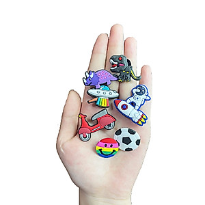 35,50,100 Pcs Random PVC Shoe Charms,Garden Shoes Cute Shoe Charms Wristband Bracelet Decoration with Different Designs Shape for Girls,Boys and Adult Party Gift(35)