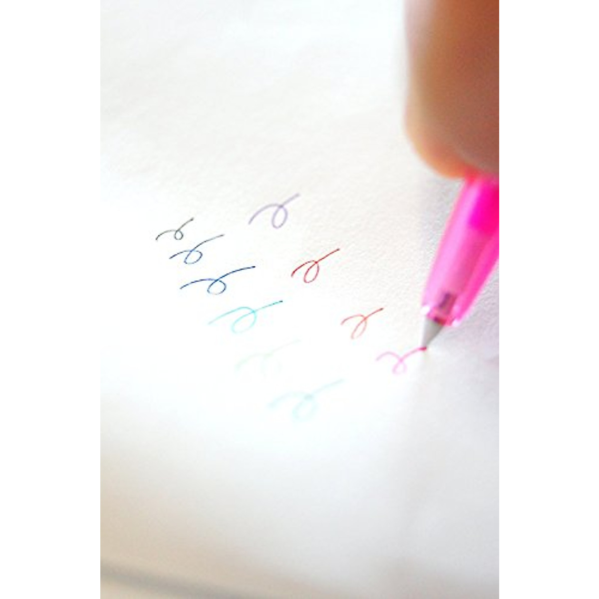 Disney Style Fit Retractable Gel Ink Pen, Slim & Stylish Body, Micro Point 0.38mm, 8 Color ink, Sticky Notes Value Set