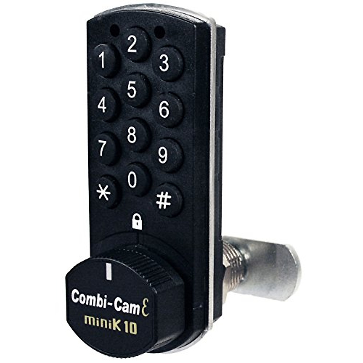 FJM Security Products Combi-Cam E, 7910-K10, Electronic Cabinet Lock, Black Finish, Small