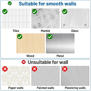 Poprkdre Adhesive Hooks Heavy Duty 44lb(max), Rustproof Adhesive Hooks for Hanging Bag, Coat, Towel etc, Strong Stick on Hooks for Hanging Heavy Duty for Bathroom, Kitchen, Home, 8 Pack