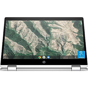 HP Chromebook X360 2-in-1 14.0” HD (1366 x 768) Touch-Screen Portable Laptop, Intel Celeron Processor N4000, 4GB Memory, 32GB eMMC Flash Memory, Webcam, Wi-Fi, Chrome OS, White