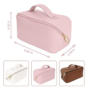 Ovenot Large Capacity Travel Cosmetic Bag with Handle and Divider - Multifunctional Makeup Bag for Easy Access, Waterproof