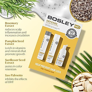 BosleyMD BosRevive KIT for Visible Hair Thinning (Color Safe), Starter Size (30 Days)