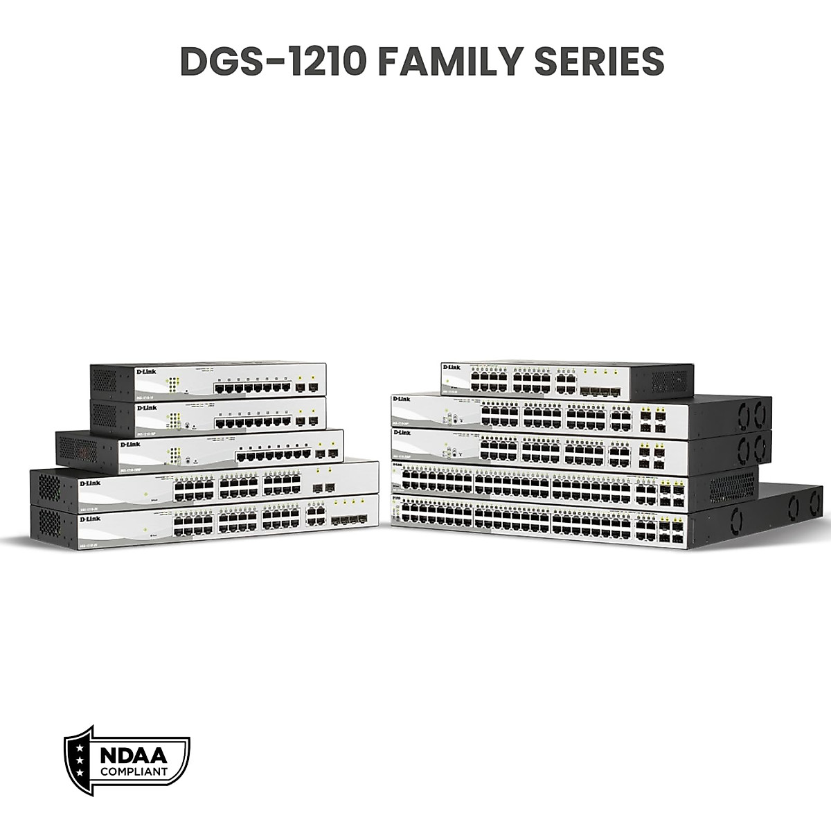 D-Link 28-Port Gigabit Smart Managed Switch | 24 GbE + 4 SFP Combo Ports | L2+ | VLANs | Cable Diagnostics | Web UI | Rackmount | Fanless | NDAA Compliant | Lifetime Warranty (DGS-1210-28)