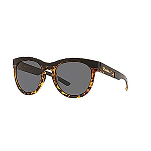 Native Eyewear Women's La Reina Polarized Round Sunglasses, Black/Tortoise/Gray, 47 mm