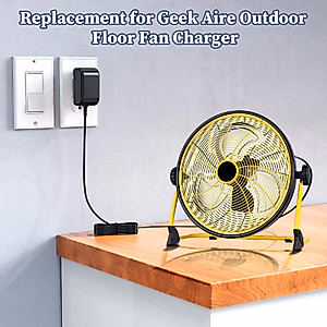 DONYOIE Charger for Geek Aire CF1 CF1SE CF2 Outdoor Floor Fan Power Cord AC Adapter UL Listed DC Adaptor Supply