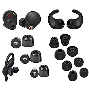 A-Focus [8 Pairs] WF-1000XM5 WF-1000XM4 Ear Hooks Tips 【 Memory Foam & Silicone 】 Soft Replacement Comfortable Earbud Tips Wingtip Compatible with Sony WF-C700N WF-C500, 23515H