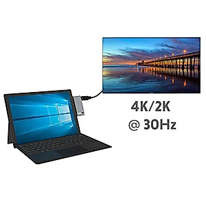 LINKUP - Surface Pro 4 Compatible SD Card Micro Memory Reader Adapter Hub | 6-in-1 Docking Station | 4K HDMI 1x SD 2X MicroSD Card Slots, 2X USB-A 3.0 Ports | Designed for Microsoft Surface Pro 4