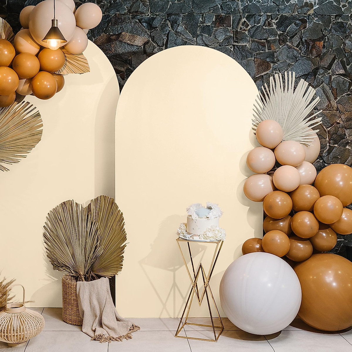 Fitted Wedding Arch Cover 7.2FT Pink Spandex Fabric Suitable for Wedding Arch Backdrop Stand, Birthday, Party, Baby Shower Banquet Arch Decoration (Pink, 7.2FT*4FT)