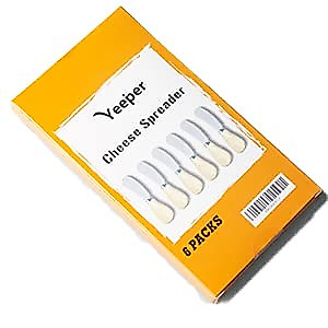 Yeeper Little Cheese Spreader Knives, Wooden Handle, 5 inch, Stainless Steel Cocktail Knives Spreaders for Condimets, Cheese, Butter, Charcuterie Board Accessories