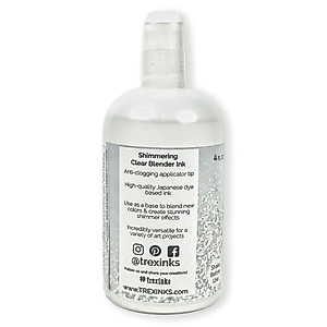 Stardust Clear Shimmer Blender for Alcohol Ink Art - Blends, Thins & Mixes - Includes Applicator Tip - Huge 4oz Bottle