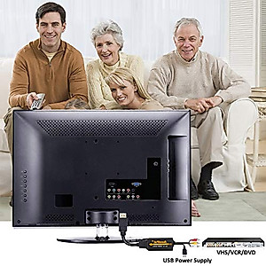 AuviPal RCA to HDMI Converter for Playing VHS/VCR/DVD Player/Game Consoles on Modern TV All-in-One 3RCA Composite AV to HDMI Video Adapter