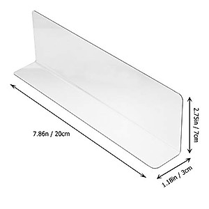 Plastic Shelf Dividers- 10pcs Clear Shelf Separators for Closets- L- Shaped Clapboards Shelf Organizers for Supermarket Home Bedroom Kitchen Office- 8x3x1 Inch