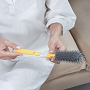 ZhenNian Silicone Baby Bottle Brush,Bottle Cleaner Brush, Long Water Bottle Brushes forBaby Bottle, Glass Water Bottles,Soprt Bottle,Cup,Removable Handle Cleaning Brush Perfect for Travel,Home…