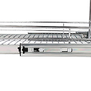 PIOJNYEN Pull Out Cabinet Organizer, 2-Tier Cabinet Pull Out Shelves, Kitchen Cabinet Organizer for Storing Kitchen Utensils Such As Dinner Plates, Bowls, Spices, Baking Supplies, Dishes, Cups,