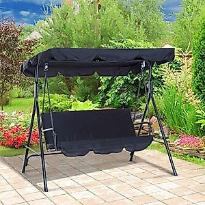 Patio Swing Canopy Replacement, 420D All Weather Protection Deluxe Waterproof UV, Outdoor Swing Canopy Replacement