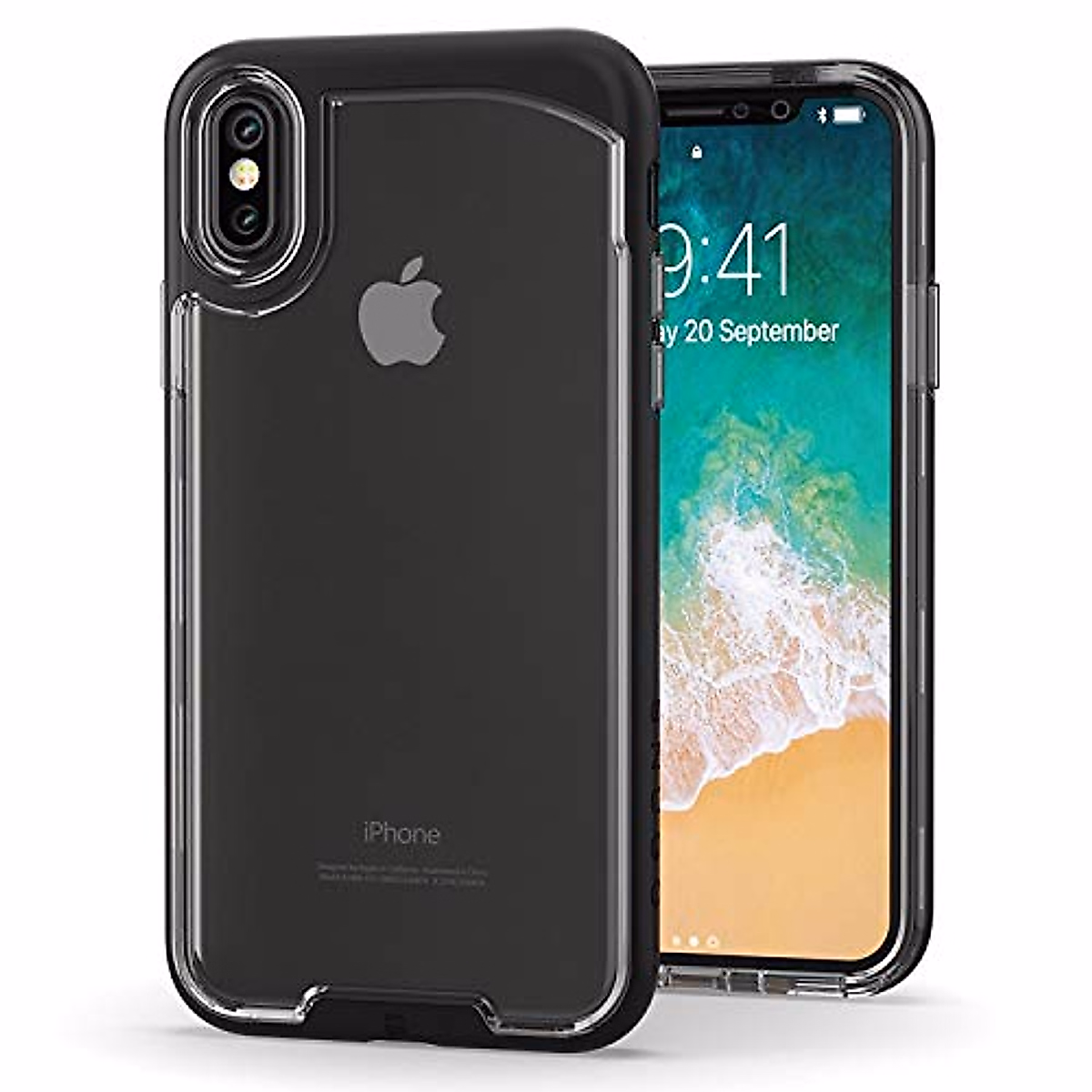 Snugg iPhone Xs (2018) / iPhone X (2017) Case, [Vision Series ] Apple iPhone Xs/iPhone X Case Clear [ Grey ] Ultra Thin Lightweight Protective Bumper Cover for iPhone Xs/iPhone X