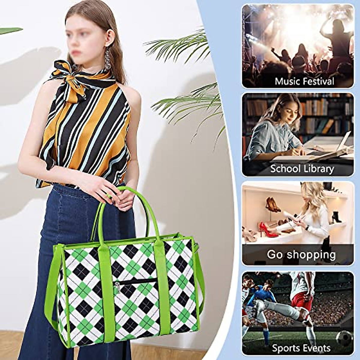 Laptop Tote Bag for Women Work Shoulder Bags 15.6 inch Canvas Laptop Computer Purse Messenger Teacher Handbag Business Office Briefcase