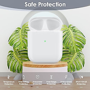 Compatible for AirPods 1st 2nd Generation Charging Case, Wireless Charger Replacement Case for AirPods Case 2nd Gen with Bluetooth Pairing Sync Button(Replacement A1938)