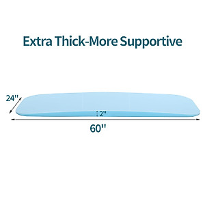 HOMBYS High Density Mattress Sag Support Memory Foam Under Mattress Support Pad to Fix Saggy Beds-Trapezoidal Shape 2 Inches Extra Thick Ideal for Sags Deeper 1 Inch-2 Inch