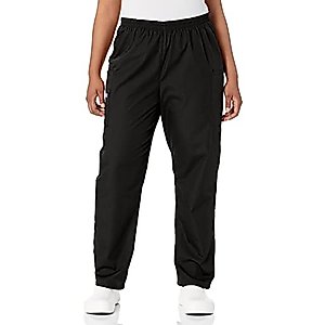 Cherokee Women's Workwear Elastic Waist Cargo Scrubs Pant, Black, Medium