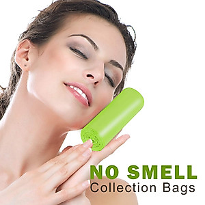 Trash Bags Biodegradable,4-6 Gallon Trash bags Recycling & Degradable Garbage Bags Compostable Bags Strong Rubbish Bags Wastebasket Liners Bags for Kitchen Bathroom Office Car(100 Counts,Green)