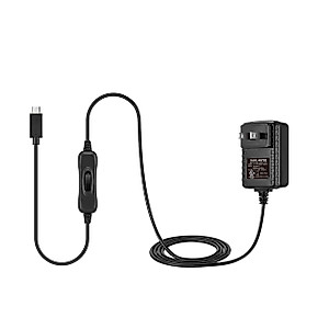 Vilros Raspberry Pi 4 & 400 Compatible Power Supply (USB-C) with on/Off Switch