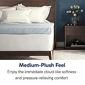 Classic Brands 3-Inch Cool Cloud Gel Memory Foam Mattress Topper With Free Cover, Queen