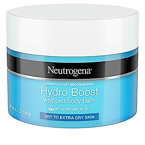 Neutrogena Hydro Boost Hydrating Whipped Body Balm with Hyaluronic Acid, Non-Greasy and Fast-Absorbing Balm for Dry to Extra Dry Skin, Paraben-Free, 6.7 oz