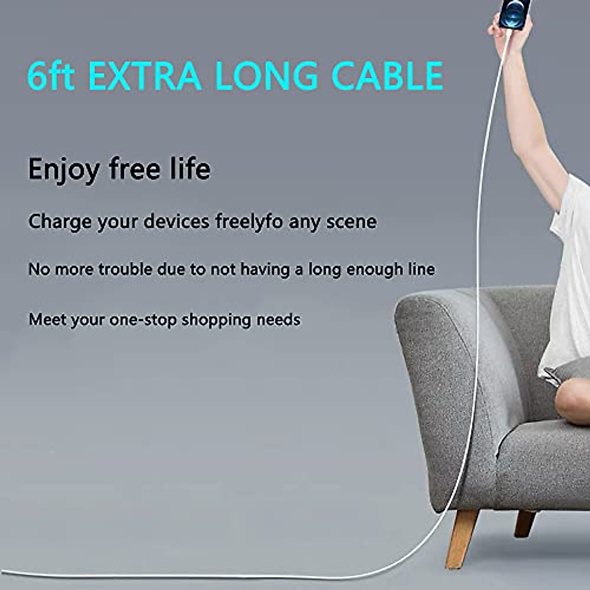 iPhone14 13 12 11 Fast Charger[ MFi Certified] 20W PD USB C Wall Charger Block with Extra Long 6TF Type C to Lightning Cable Compatible with iPhone 14/14 Pro Max/13/13Pro Max/12/11Pro