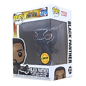 Funko Pop! Marvel: Black Panther - Masked Black Panther Limited Edition Chase Variant Vinyl Figure (Bundled with Pop Box Protector CASE)