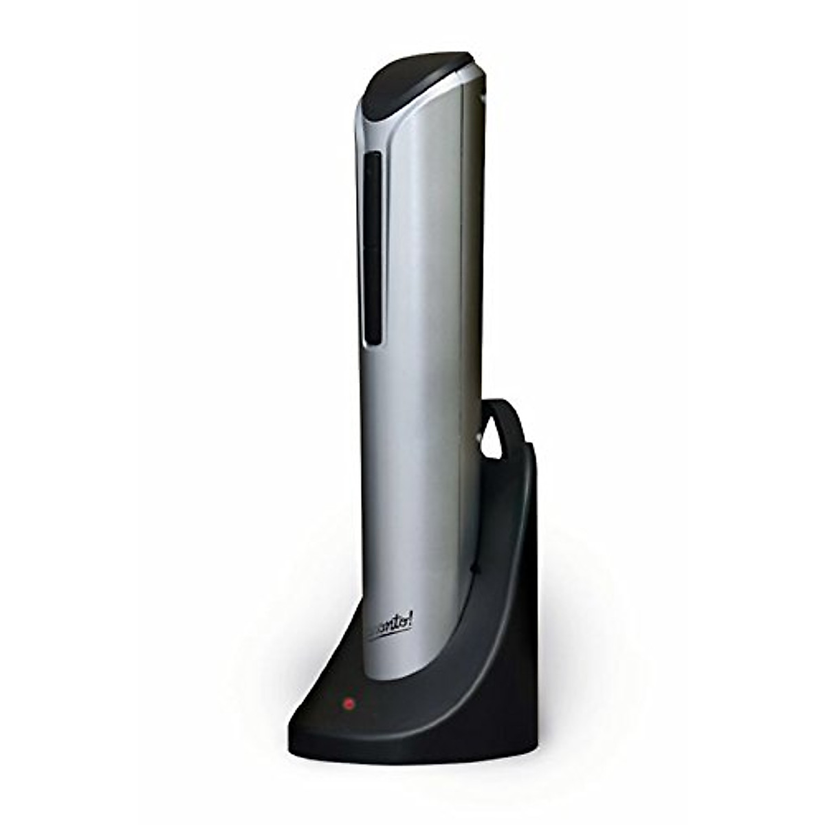Ozeri Pro Electric Bottle Opener with Wine Pourer, Stopper, Foil Cutter, and Elegant Recharging Stand, Silver