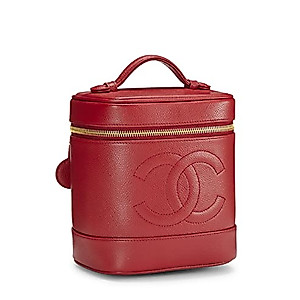 CHANEL, Pre-Loved Red Caviar Timeless Vanity, Red