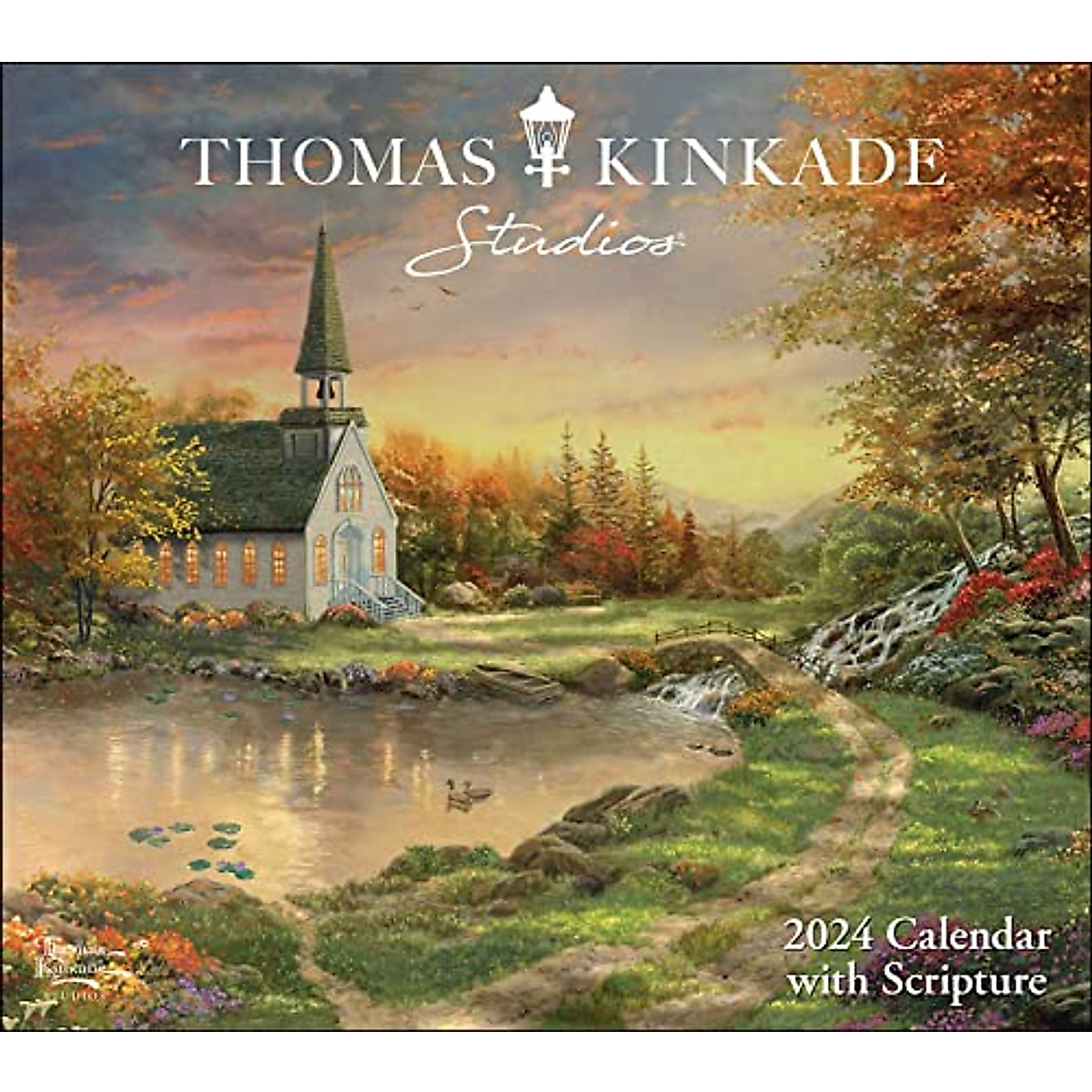 Thomas Kinkade Studios 2024 Deluxe Wall Calendar with Scripture