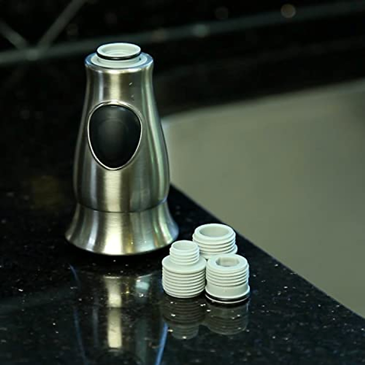 DANCO Smart Spray Kitchen Sink Faucet Pull Down Faucet Spray Head, Stainless Steel, 1-Pack (10724)