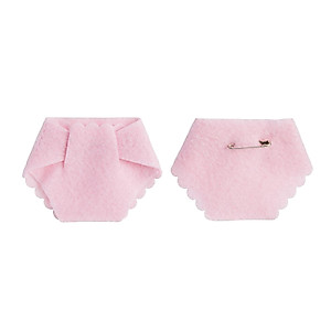 Sparkle and Bash Dirty Diaper Baby Shower Game for Girl with 12 Mini Pink Diapers, 8.5 x 11 Inch Instruction Card Sign