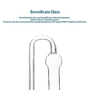 stonylab Glass U-Shaped Drying Tube, Borosilicate Glass 360 Degrees Bent Drying Tube with Inner 24/40 Standard Taper Joint for Organic Synthesis Chemistry Laboratory Lab Supply
