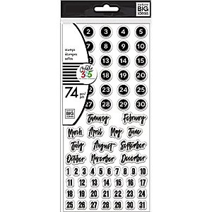 me & my BIG ideas The Happy Planner 74 Clear Dates Stamps CLS-05
