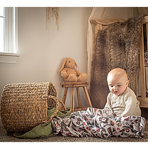 Wilder Twill Fitted Crib Sheet: Forest Berry Forage: 100% Natural Cotton Crib Sheets, Wild Nature, Soft and Breathable, Boys, Girls, Baby, Neutral, Easy Machine Washable, Forest Theme