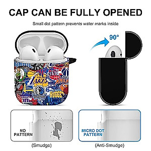 Gedicht for Airpods 2nd Generation Case Sports Basketball Football, Protective TPU Soft Cases Cover Rugged for Apple Airpod 1st Generation Case with Keychain for Women Men，Basketball