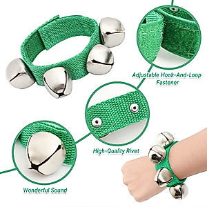 HUIANER Wrist Bells Hand Bells Percussion Instruments Jingle Bells Musical Instruments Musical Rhythm Toys, 8pcs