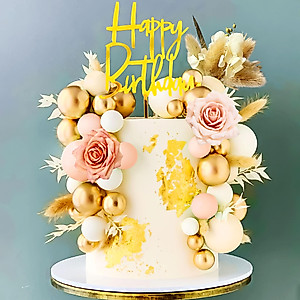 JeVenis Natural White Boho Cake Topper Boho Cake Decorations Cake Flowers Decorations Floral Cake Topper for Baby Shower Wedding Bridal Birthday Party Supplies