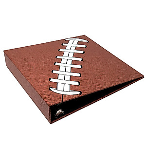 Pigskinz Textured 3-Ring Football Card Binder by All Star Products | Looks and Feels Like a Real Football | Patented Textured Card Protection Album | Perfect for Football Fans and Card Collectors
