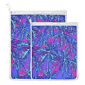 Trees Bright Pink Laundry Mesh Bag Delicates Lingerie Laundry Wash Bag Heavy Duty with Zipper Clothing Washing Bags for Packing Travelling Washing